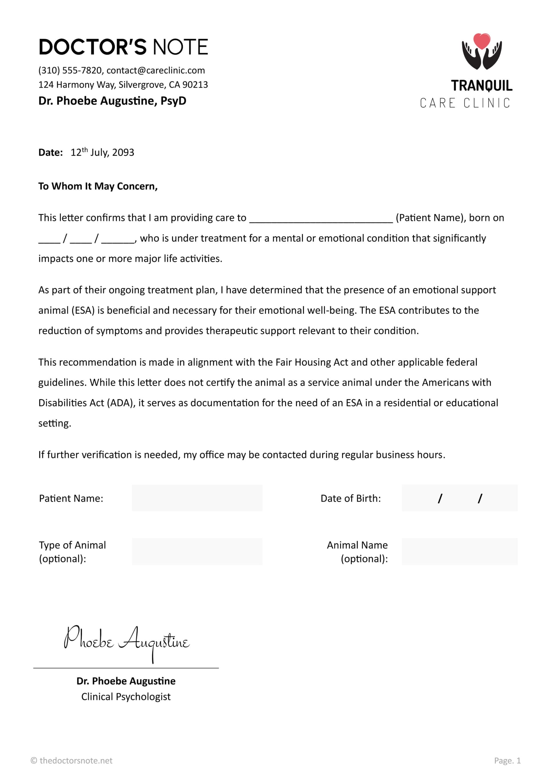 How to Get a Doctor's Note for an Emotional Support Animal (ESA)