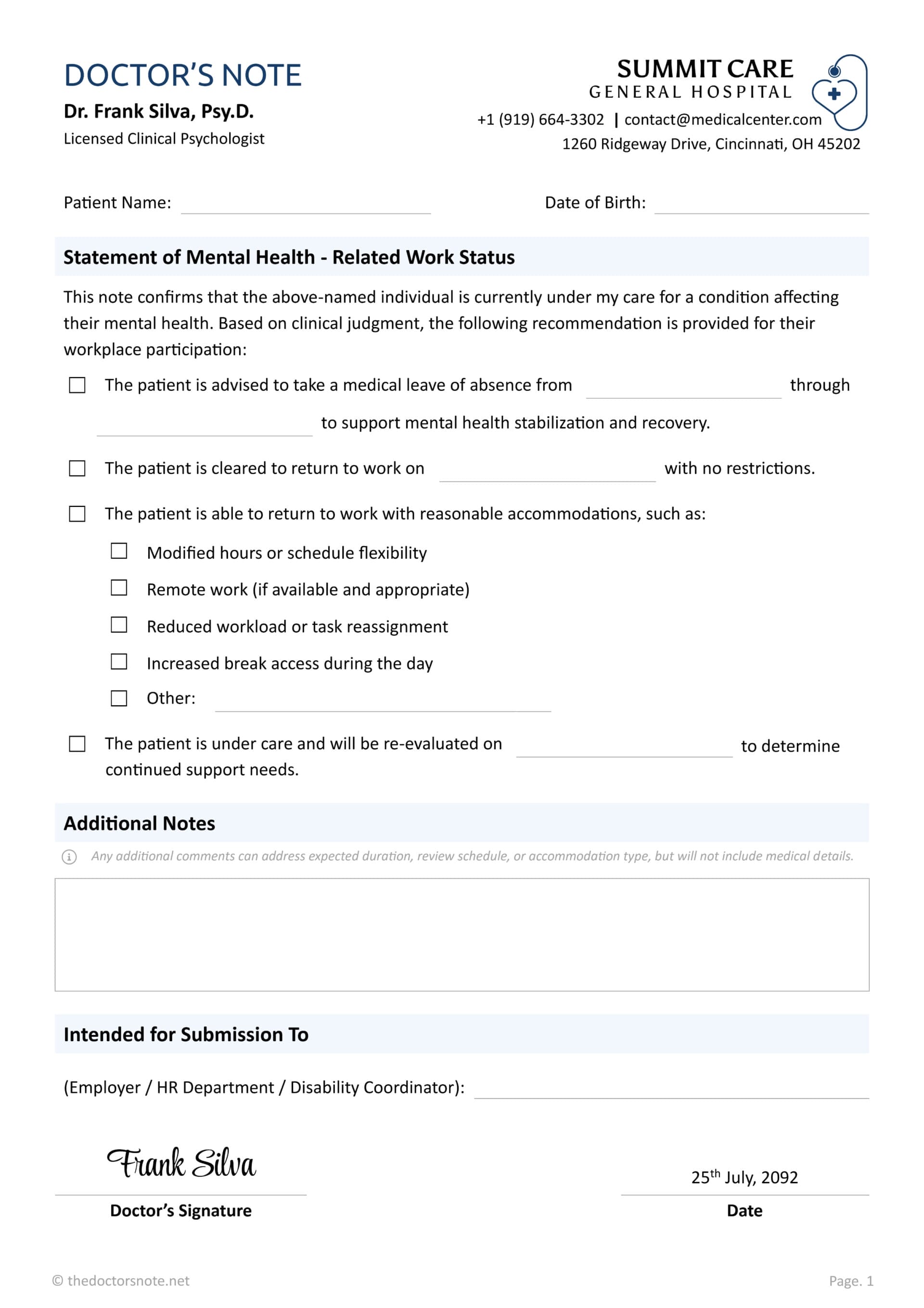How to Get a Doctor's Note for Mental Health Leave: 6 Steps - TDN